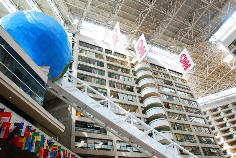 Interior of the CNN Tower, Atlanta Editorial Photography - Image of ...