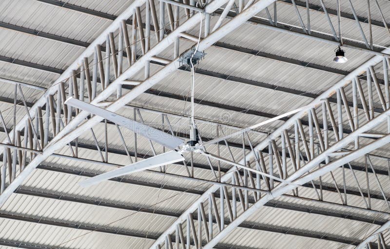 Large Ceiling Fan on the Metal Frame Stock Photo - Image of large ...