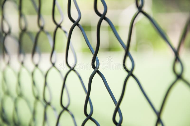 Large Cells of Iron Mesh in the Park Stock Photo - Image of protection ...