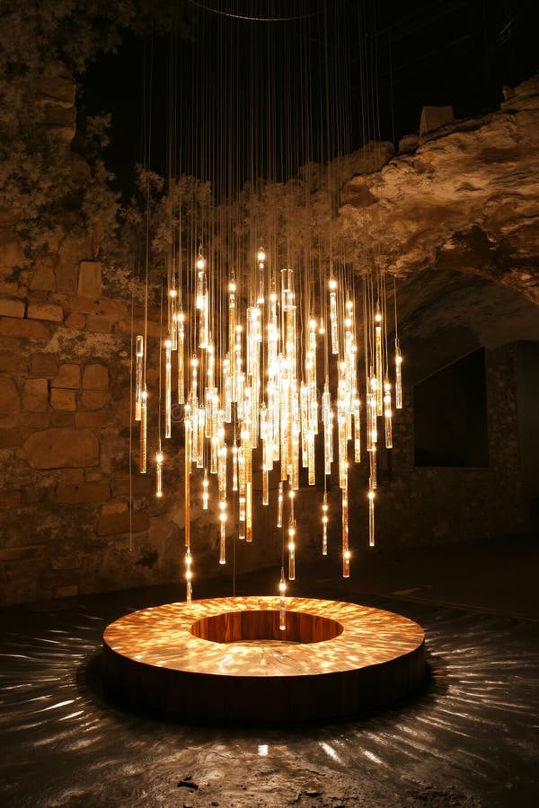 A Large Chandelier that is Hanging from the Ceiling in a Room Stock ...