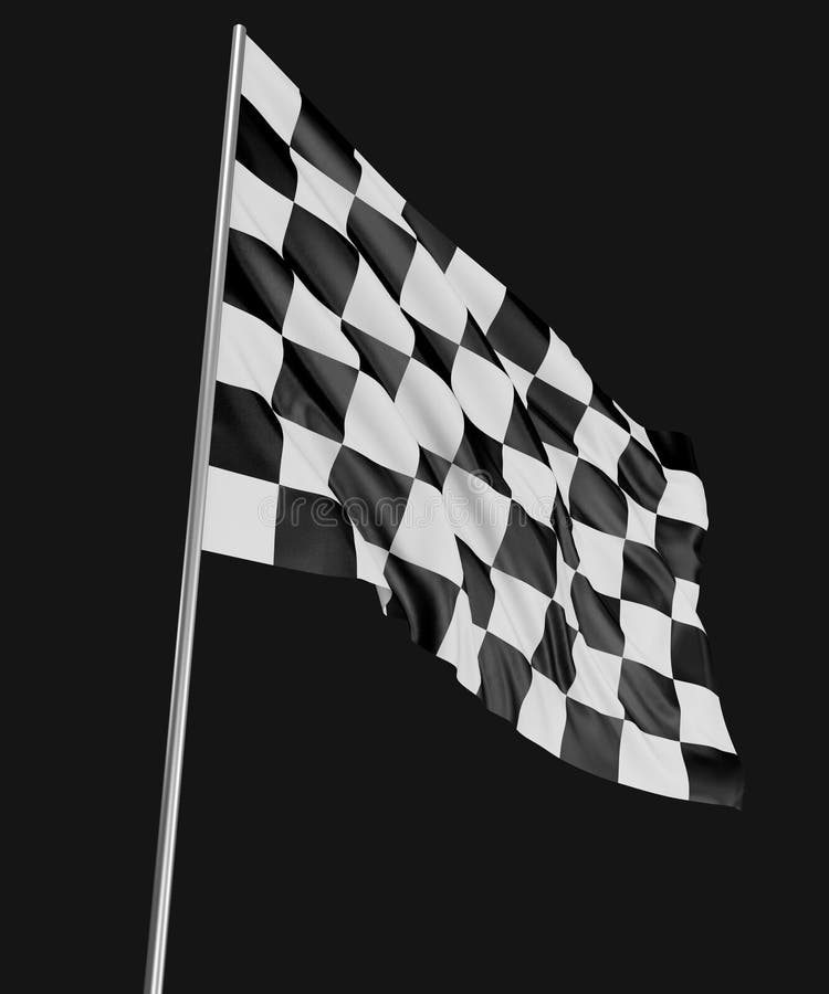 Large Checkered Flag with Fabric Surface Texture Stock Illustration ...