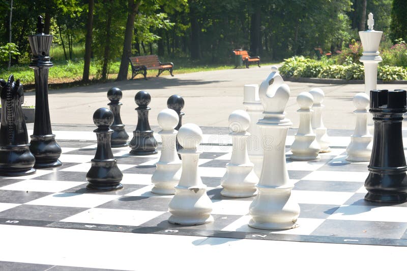 Large chess pieces stock image. Image of game, background - 250991497