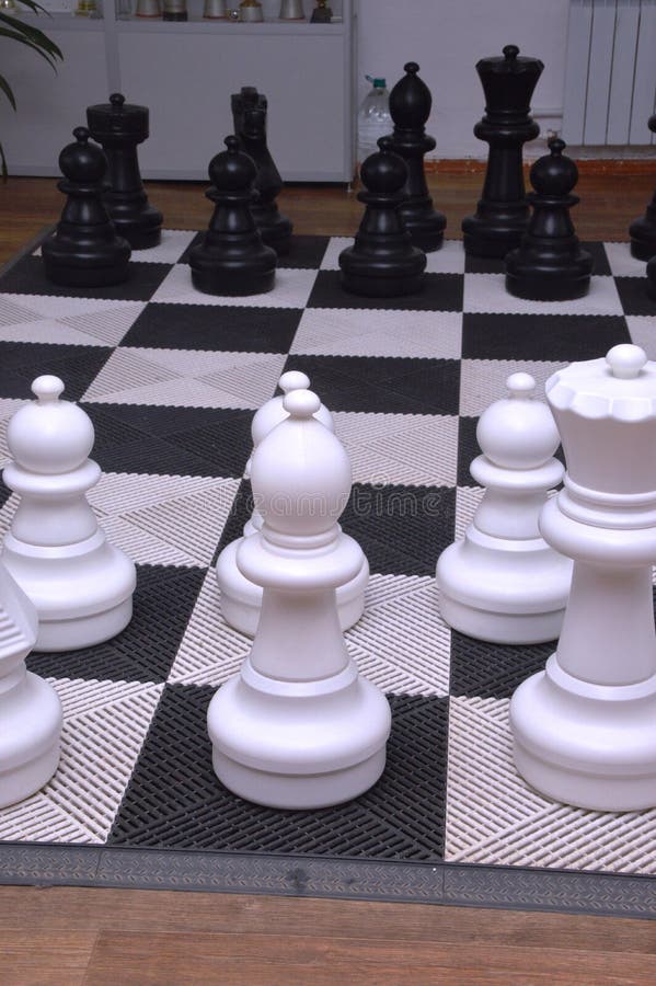 Large chess pieces stock image. Image of urban, beautiful - 267987381