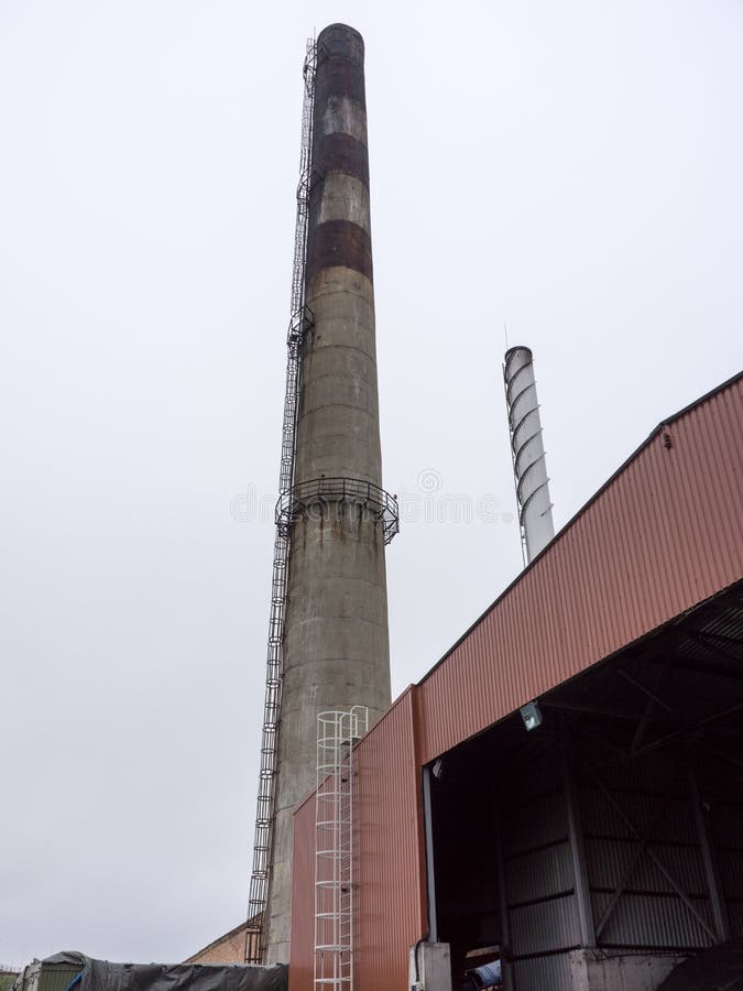 Large Chimney at Countryside Stock Image - Image of towers, large: 48471683