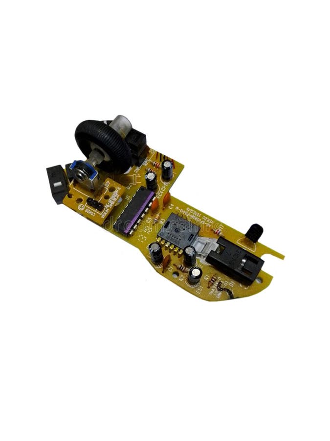 Large Chip with Capacitors from a Computer Mouse with a Wheel Stock ...
