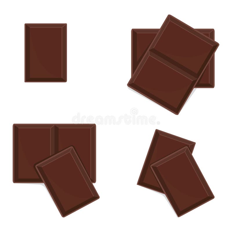 Large Chocolate Bar without Packaging, Color Isolated Vector ...