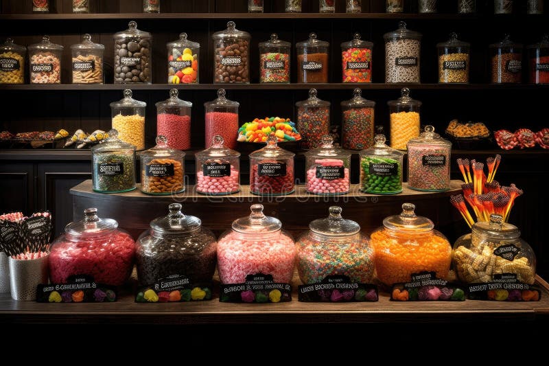 Large Choice of Sweets in a Candy Shop. AI Generative Stock ...