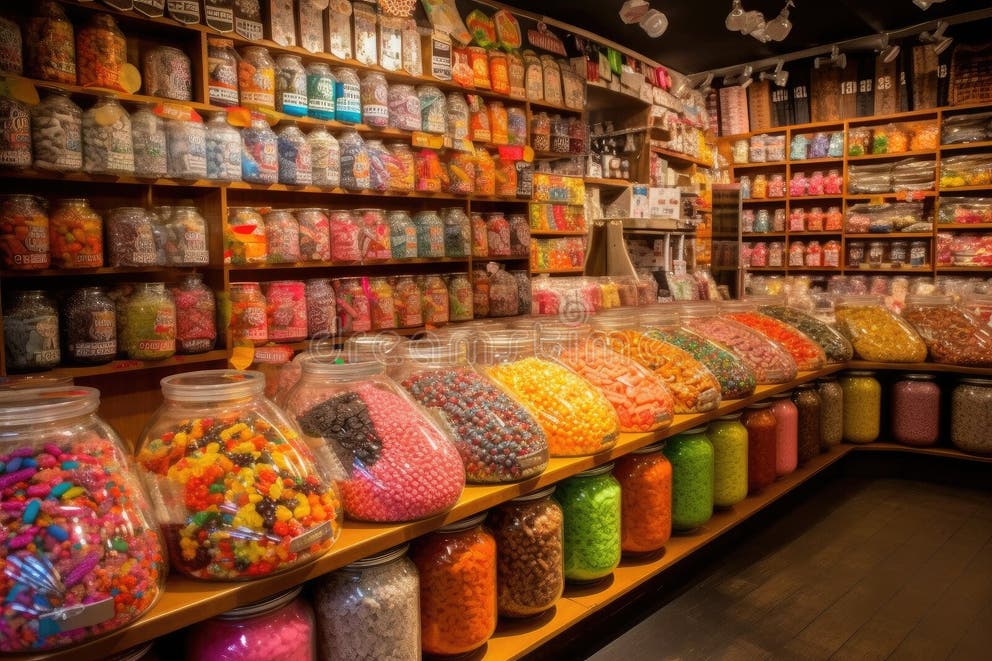 Large Choice of Sweets in a Candy Shop. AI Generative Stock ...