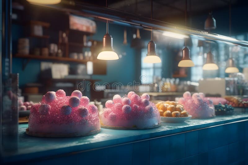 Large Choice of Sweets in a Candy Shop. Neural Network AI Generated ...