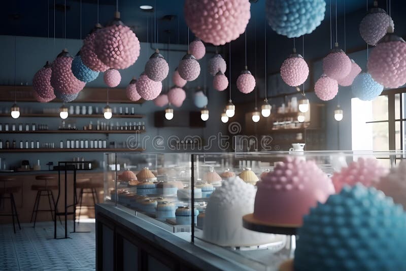 Large Choice of Sweets in a Candy Shop. Neural Network AI Generated ...