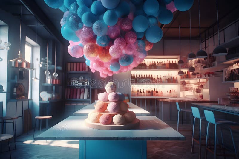 Large Choice of Sweets in a Candy Shop. Neural Network AI Generated ...