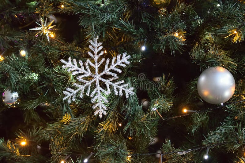 Large Christmas Tree Ornaments Stock Photo - Image of glittering ...