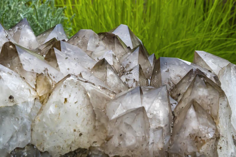 A Large Chunk of Smoky Quartz with Beautiful Crystals Stock Photo ...