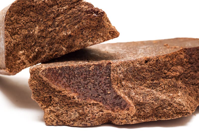 Large Chunks of Chocolate Isolated on White Background Stock Image ...