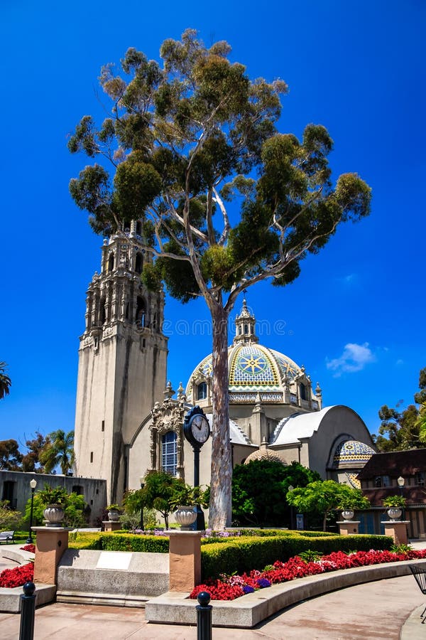 A Large Church with a Clock Tower and a Tree in Front of it Stock Photo ...