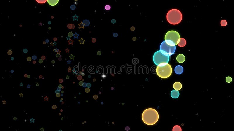 Large Circle Falling and Blur Rainbow Colorful Particle Element of ...