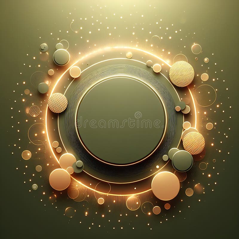 A Large Circle with Many Small Circles Surrounding it Stock ...