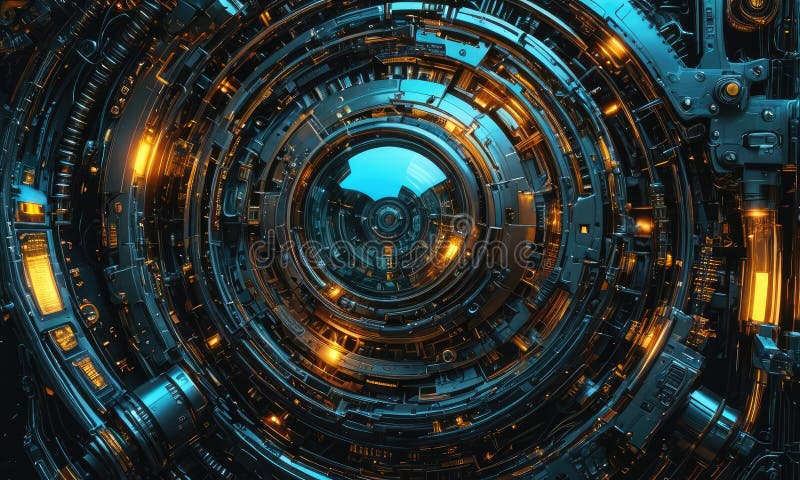 A Large Circle with a Reflective Surface is Shown in this Image. Stock ...