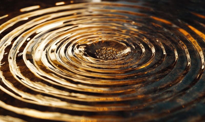 A Large Circle of Water with Ripples Stock Illustration - Illustration ...