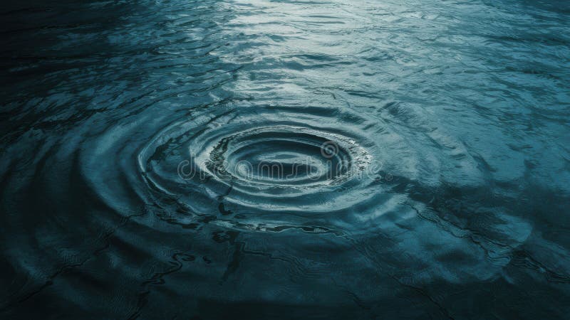 A Large Circle of Water with a Small Hole in the Middle, AI Stock Image ...