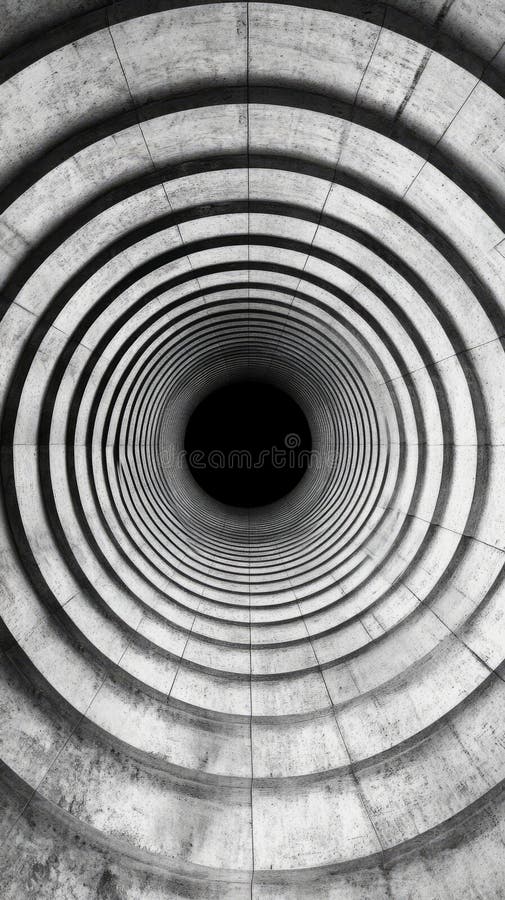 Large, Circular Hole in a Concrete Wall Stock Illustration ...