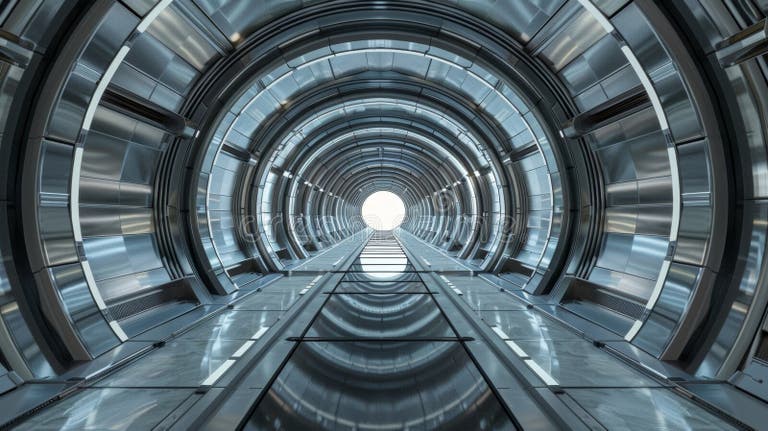 A Large Circular Mirror with Concentric Square Frames Reflecting a ...