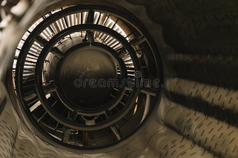 A Large, Circular Object with a Black and Silver Color Scheme. Stock ...