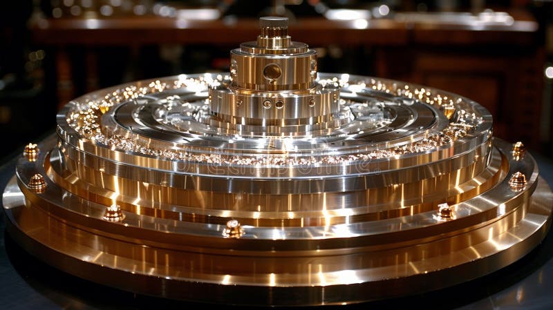 A Large Circular Object with a Lot of Shiny Metal on it, AI Stock Image ...