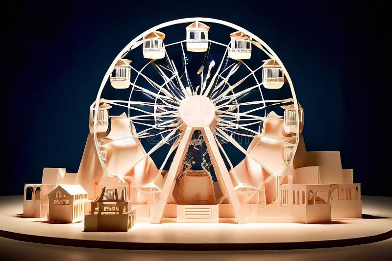 A Large Circular Shadow with the Outline of the Ferris Wheels Sp Stock ...