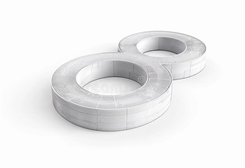 Large Circular Stacked Shapes Creating an Abstract Design for Modern ...