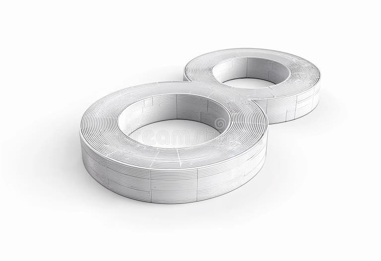 Large Circular Stacked Shapes Creating An Abstract Design For Modern