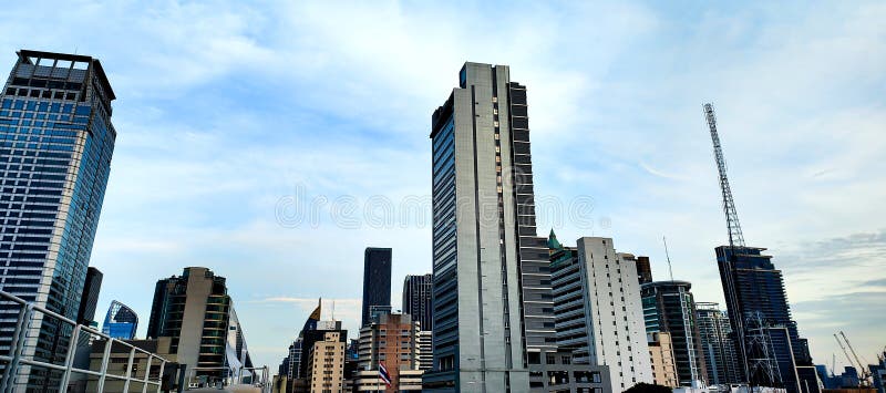 Large City Buildings with Sky. Stock Photo - Image of blue, people ...