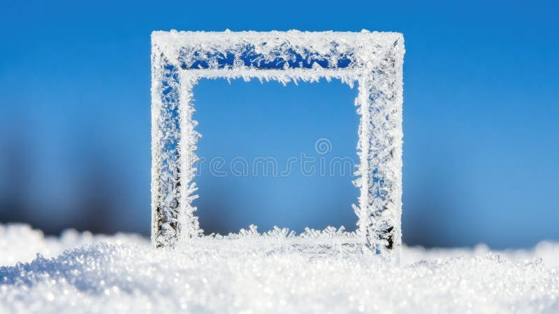 A Large Clear Ice Cube Sits on a Surface, Enveloped in Swirling Fog and ...