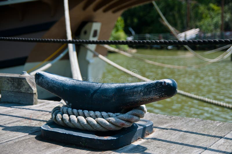 Large Cleat stock image. Image of safety, nautical, black - 27304529