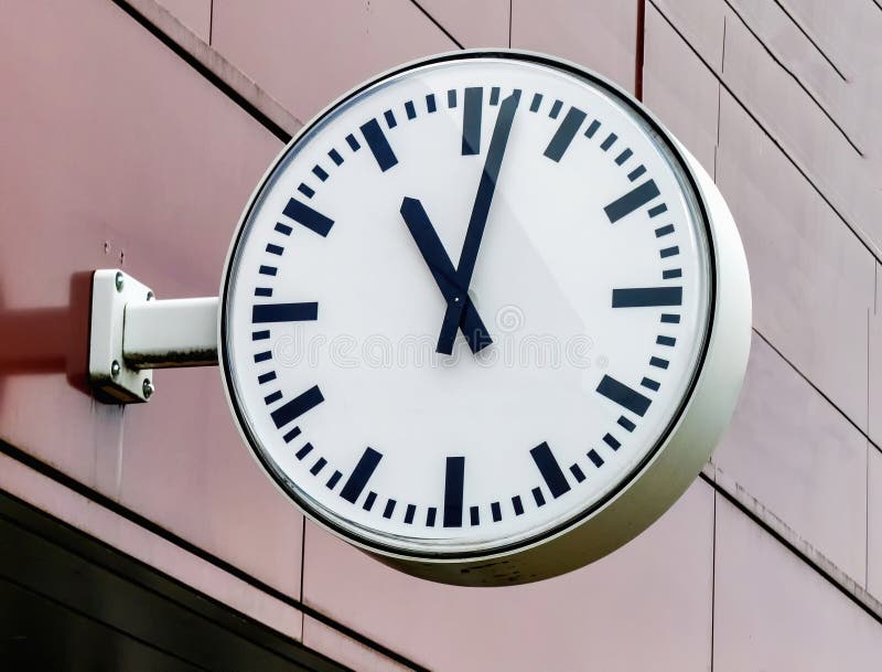 A Large Clock on a Railway Platform Stock Photo - Image of architecture ...