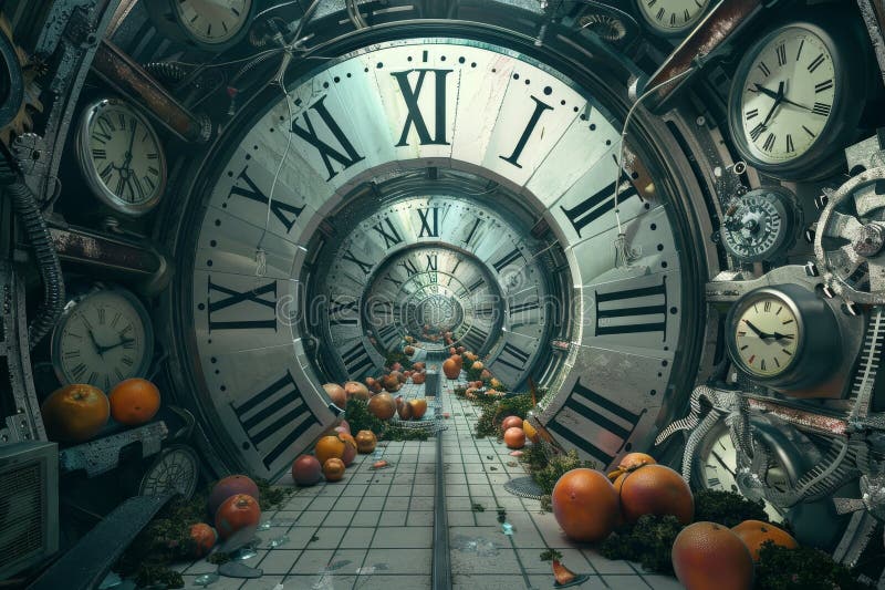 A Large Clock Tower Displaying an Array of Clocks Inside, Showcasing ...