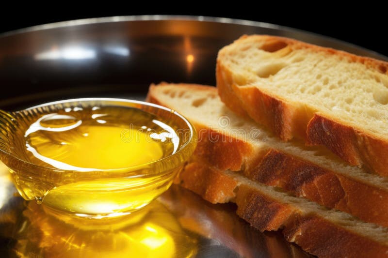 Large Close-up of Melted Butter and Grilled Bread Stock Illustration ...