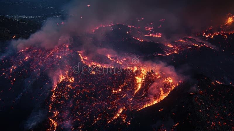 A Large Cloud of Smoke Rises from the Ground, Suggesting an Intense ...