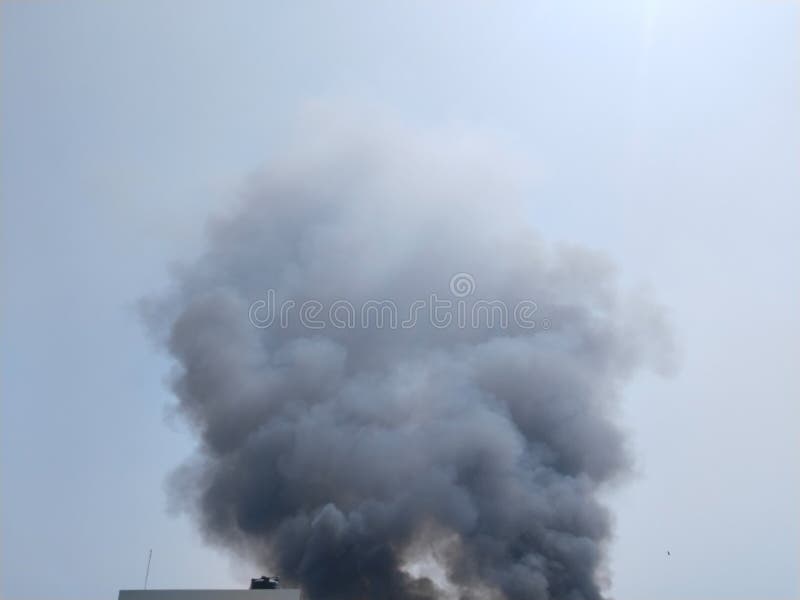 Large Clouds of Smoke, Blast Liquid Petroleum Gas Stock Photo - Image ...