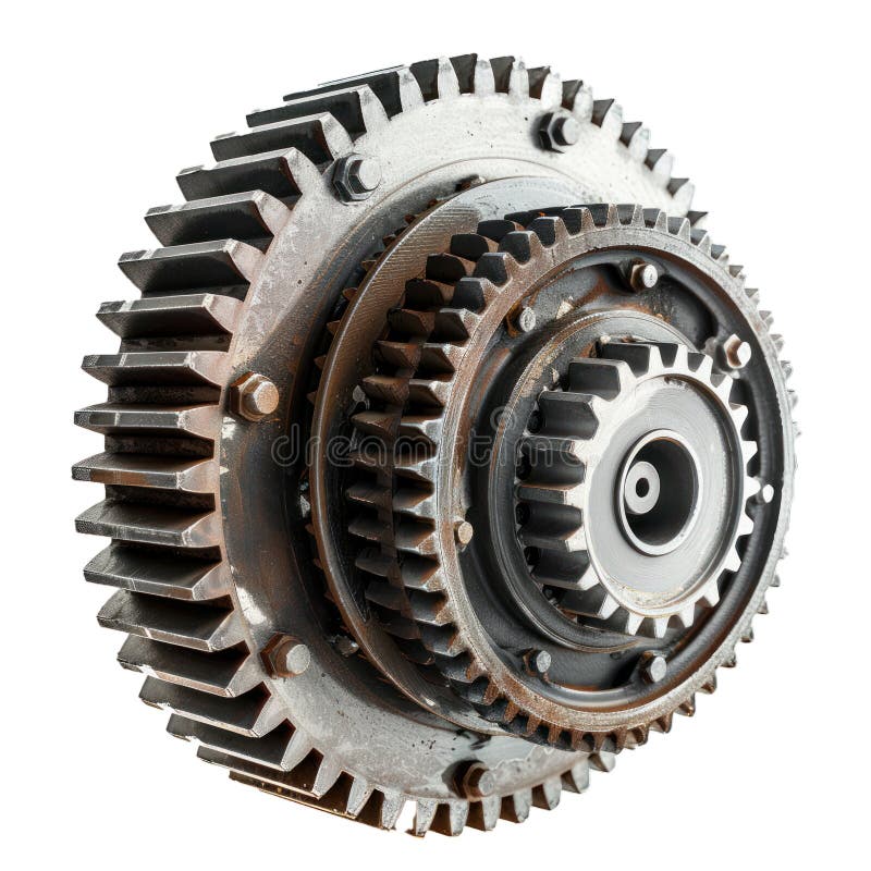 Large Cogwheel Showing Different Sized Metal Gears Interlocking Stock ...