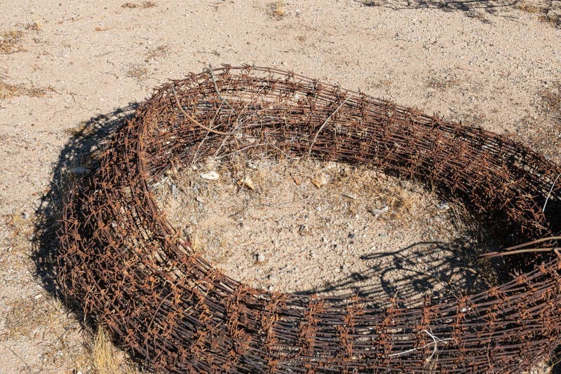 Large coil of barbed wire stock photo. Image of environmental - 206711364