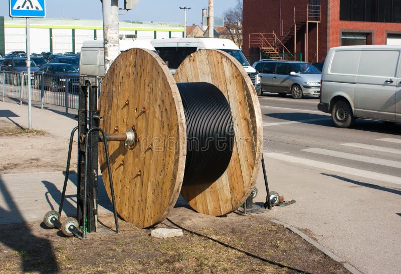 Large coil cable outside stock image. Image of cable - 51603485