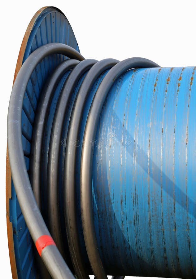 Large Coil for Laying Electrical Cables or Fiber Optic Stock Photo ...