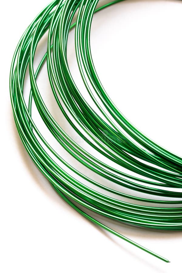 Large Coil of Wire on the Table Stock Image - Image of cable, copper ...