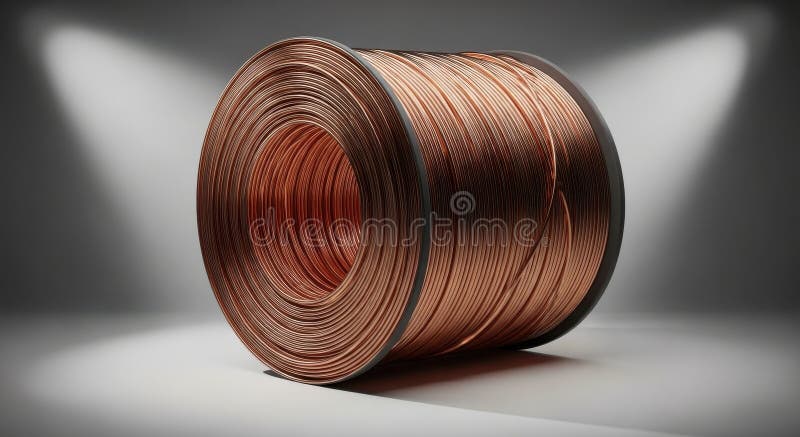Large Coiled Copper Wire Spool for Industrial and Electrical ...