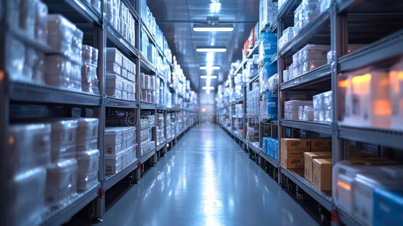 Large Cold Storage Warehouse for Pharmaceuticals with Organized ...