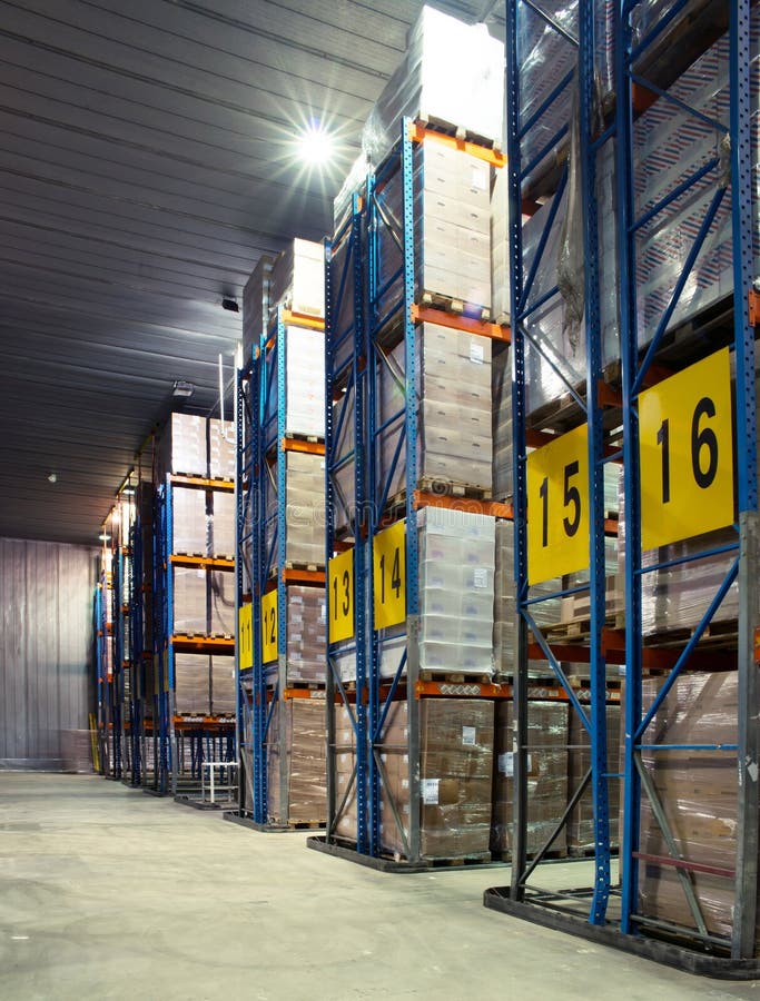Large cold warehouse stock image. Image of structure - 78236131