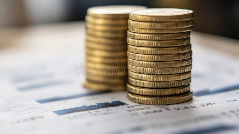 A Large Collection of Coins is Neatly Stacked in Multiple Layers ...