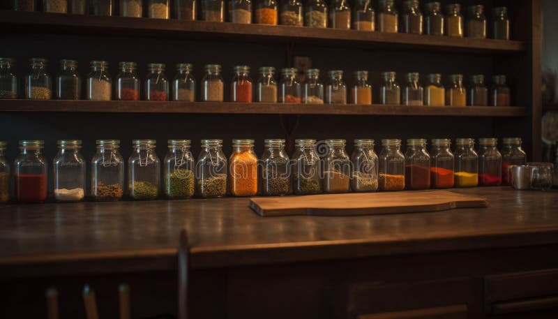 A Large Collection of Glass Jars in a Scientific Experiment Generated ...