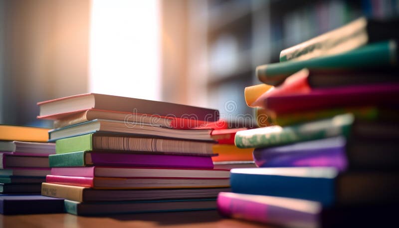 A Large Collection of Old Hardcover Books Generated by AI Stock ...